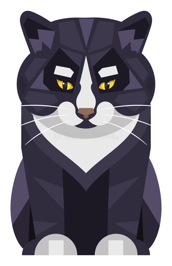 Symmetrical Cat Portrait Stock Illustrations – 66 Symmetrical Cat ...