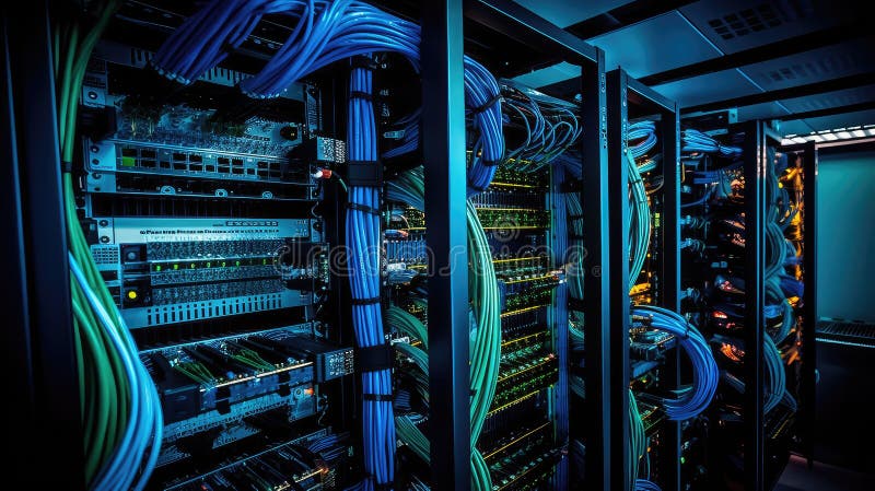 Fiber Structured Cabling Network Stock Illustration Illustration Of Efficiency Scalability