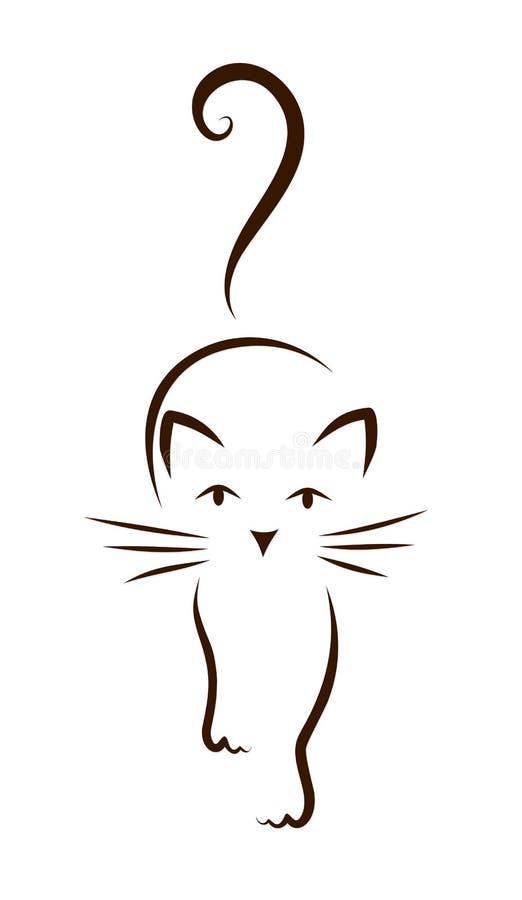 Cat stylized symbol. stock vector. Illustration of cartoon - 254462681