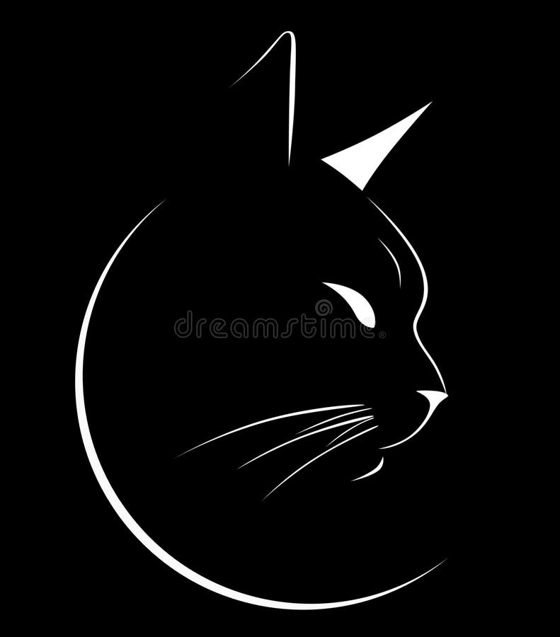 Cat stylized vector symbol stock image. Illustration of design - 278457577