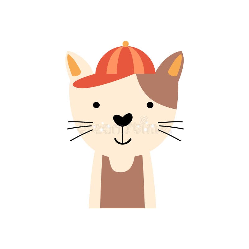 Cat with Summer Costume . Wildlife Animals Stock Vector - Illustration ...