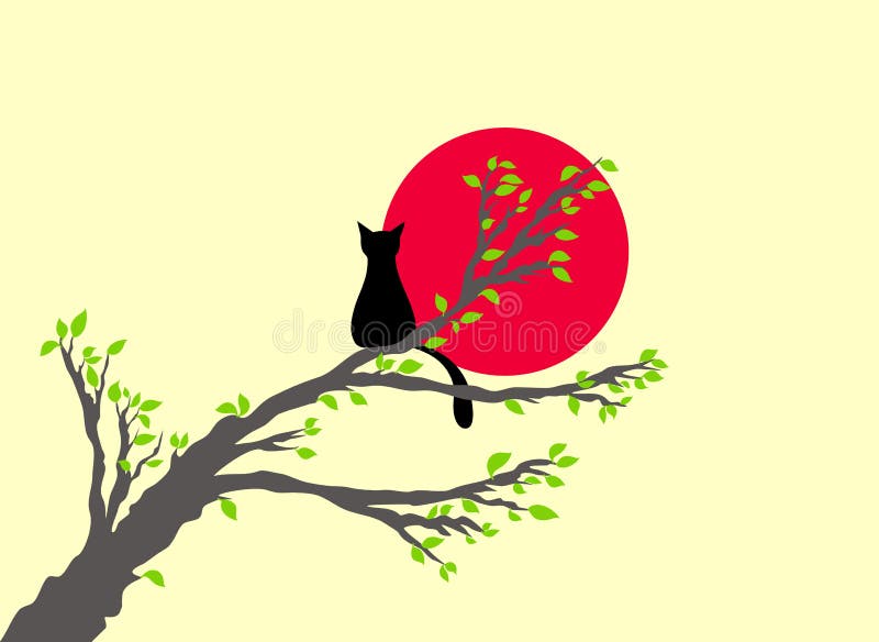 Sunset Cat Stock Illustrations – 631 Sunset Cat Stock Illustrations ...
