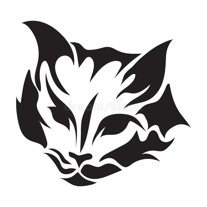 Cat Tattoo Design. Vector Illustration Decorative Design Stock Vector ...