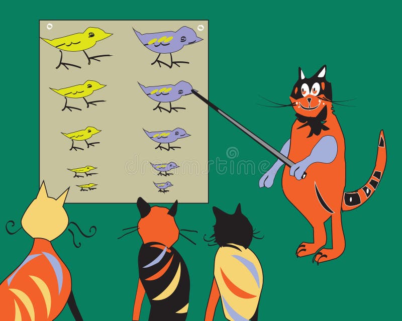 Cat teacher stock vector. Illustration of learn, instruct - 19914227