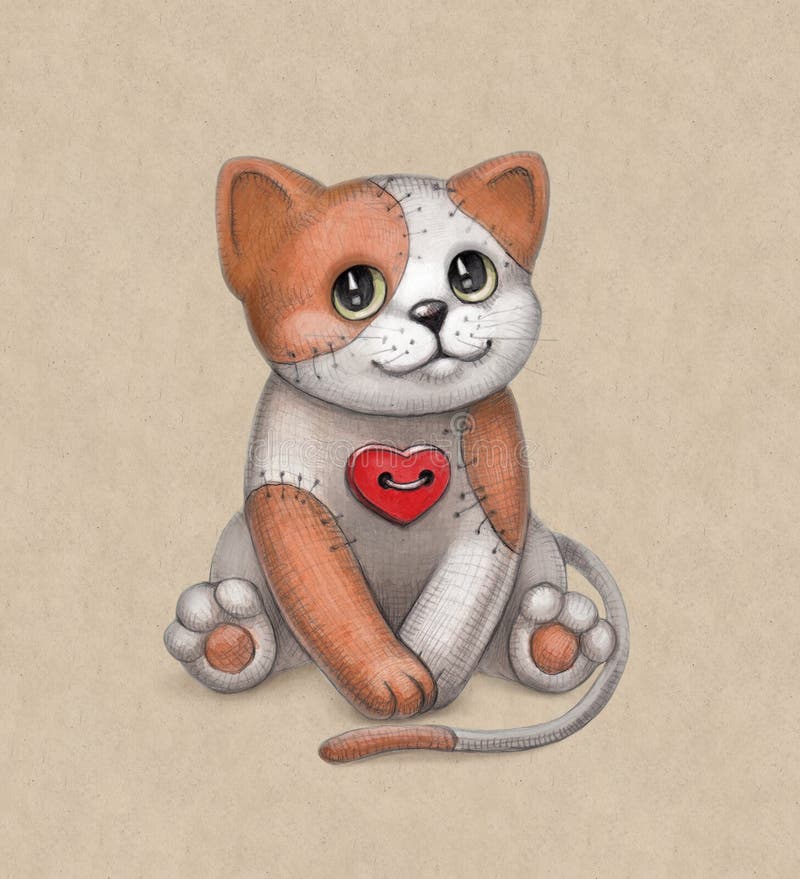 Cat toy illustration stock illustration. Illustration of artistic ...