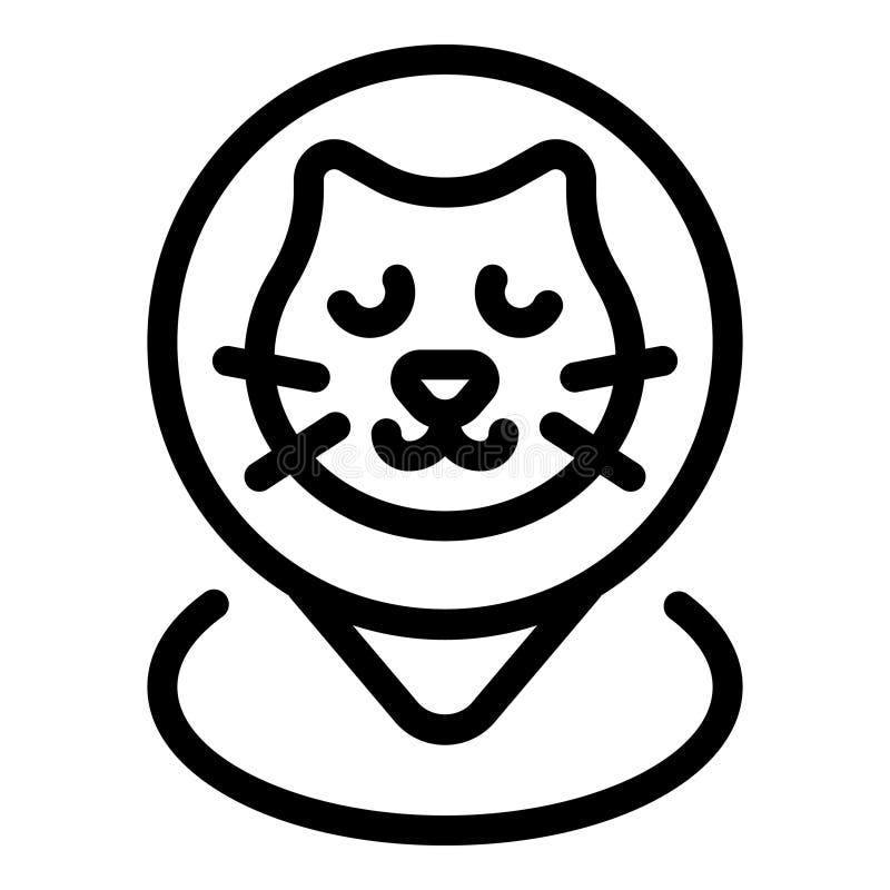 Pet Tracker Location Icon Outline Vector Stock Illustrations – 17 Pet ...