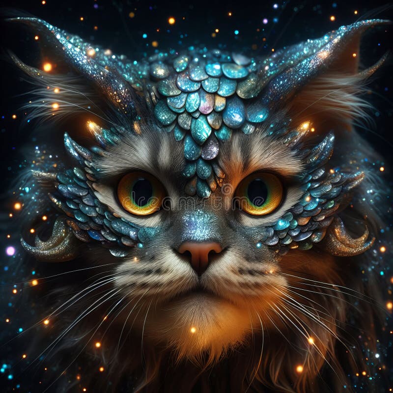 18 1. a Cat that Transforms into a Mystical Creature with Shime Stock ...