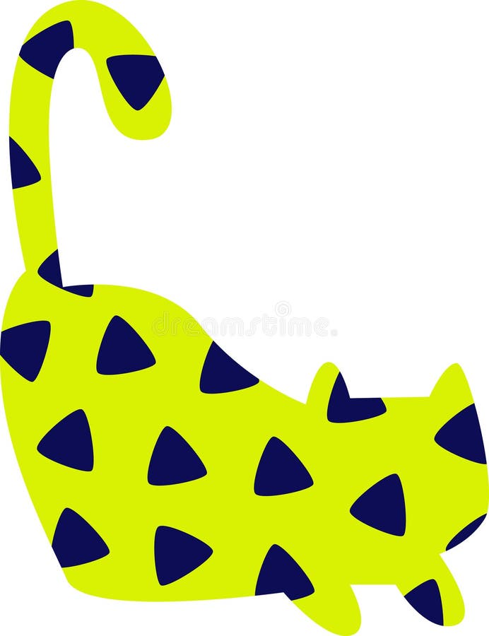 Cat with Triangle Pattern stock vector. Illustration of triangle ...