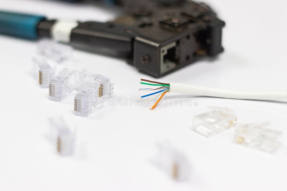 Cat 5 UTP Ethernet Lan stock image. Image of equipment - 126950449