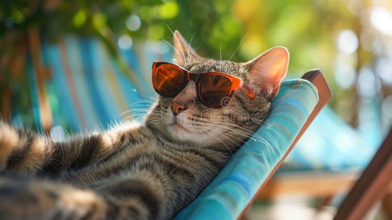 Cat Vacation in a Nice Resort, Relax, Cat-friendly, Cats, Chil Stock ...