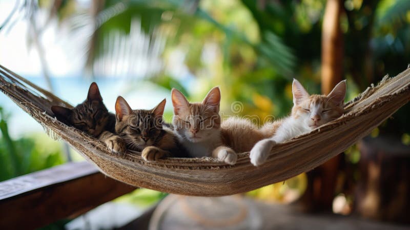 Cat Vacation in a Nice Resort, Relax, Cat-friendly, Cats, Chil Stock ...
