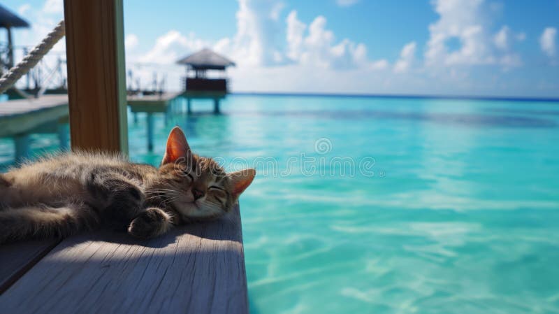 Cat Vacation in a Nice Resort, Relax, Cat-friendly, Cats, Chil Stock ...