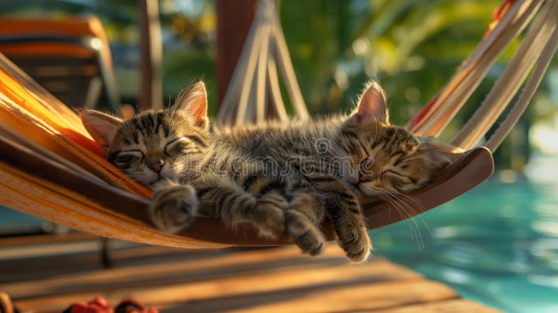 Cat Vacation in a Nice Resort, Relax, Cat-friendly, Cats, Chil Stock ...