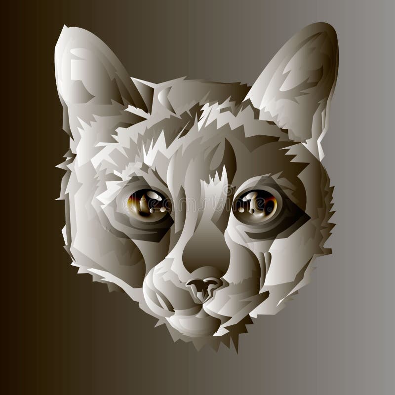 Cat Vector Kitten Animal Black Cat Stock Vector - Illustration of ...