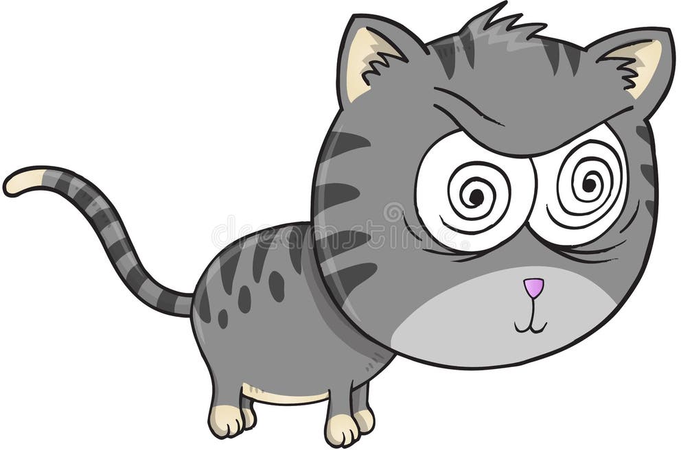 Cat Vector loca ilustración del vector. Ilustración de mascota - 55266443