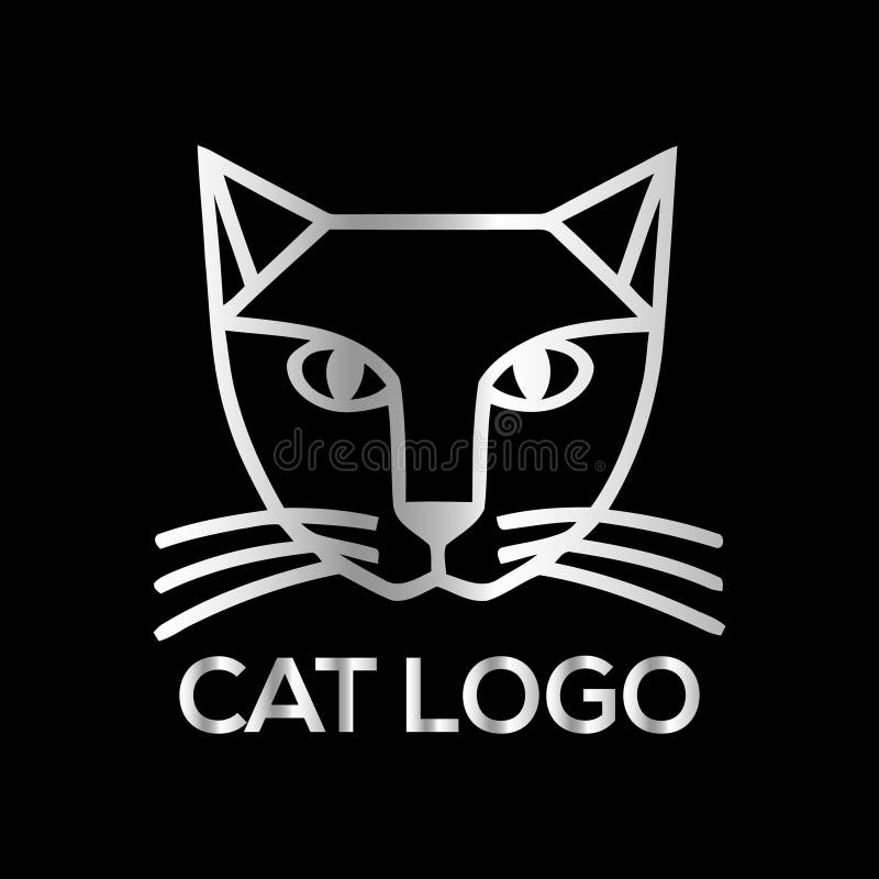 Cat Vector Logo Design Template. Stock Illustration - Illustration of ...