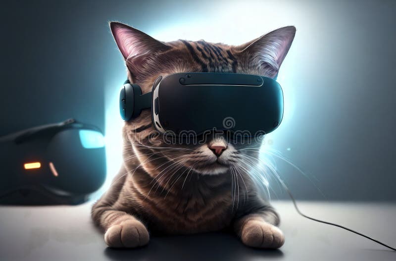 Cat Vr Headset Stock Illustrations – 44 Cat Vr Headset Stock ...