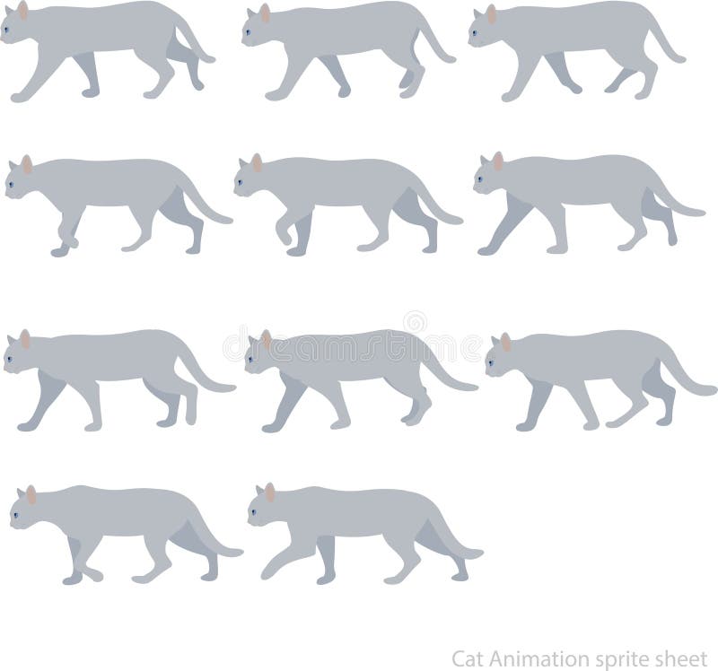 Cat Walk Cycle Animation Youtube