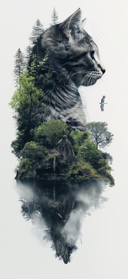 Cat wallpaper. Cat poster stock illustration. Illustration of poster ...