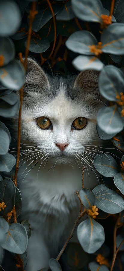 Cat wallpaper. Cat poster stock illustration. Illustration of copy ...