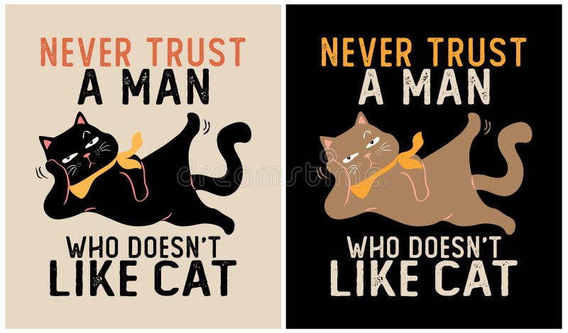 Cat Warning! - Cat Lover stock vector. Illustration of kawaii - 301418285