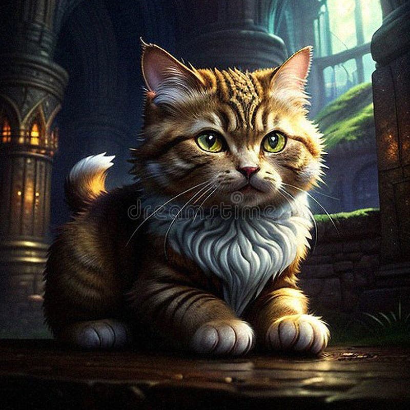A Cat, a Warrior Animal from Far Away Space, Ai Generator Stock ...