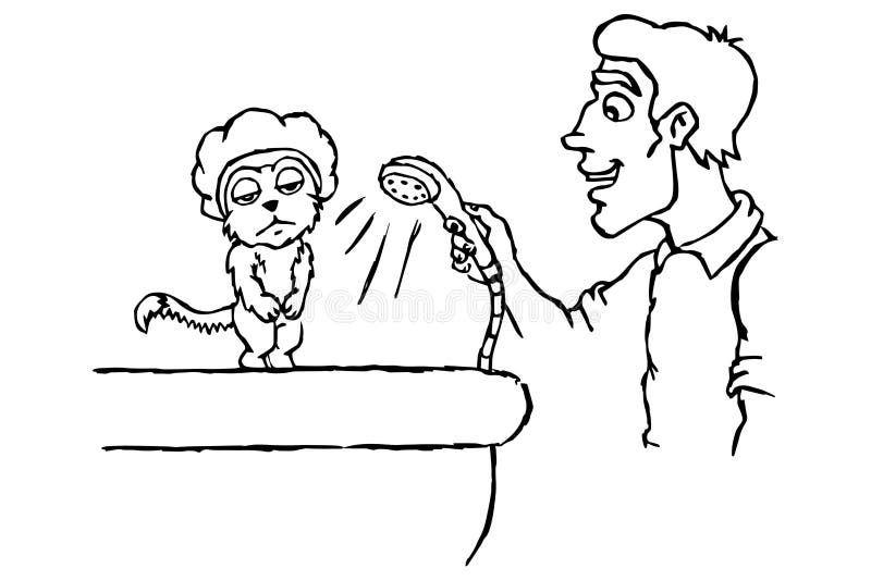 Cat washes stock vector. Illustration of sketch, animal - 35620939