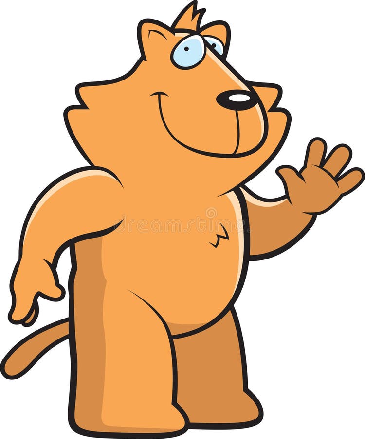 Cat Waving stock vector. Illustration of cartoon, smiling - 6681183