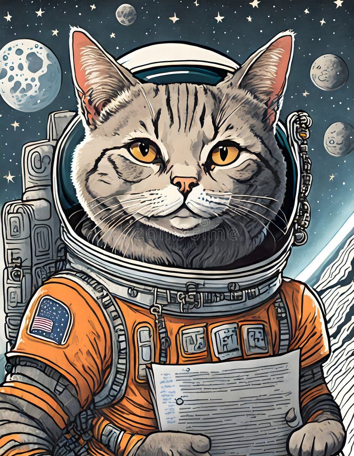 Cat Wearing Astronaut Spacesuit.Cute Cat Astronaut Design Stock ... Cat Wearing Astronaut Spacesuit.Cute Cat Astronaut Design Stock ...