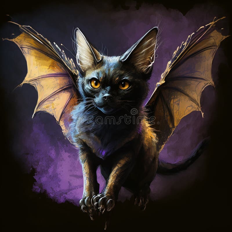 Cat Bat Wings Stock Illustrations – 625 Cat Bat Wings Stock ...