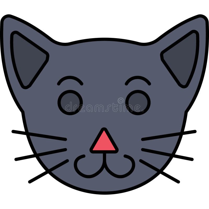 Cat Which Can Easily Edit or Modify Stock Illustration - Illustration ...