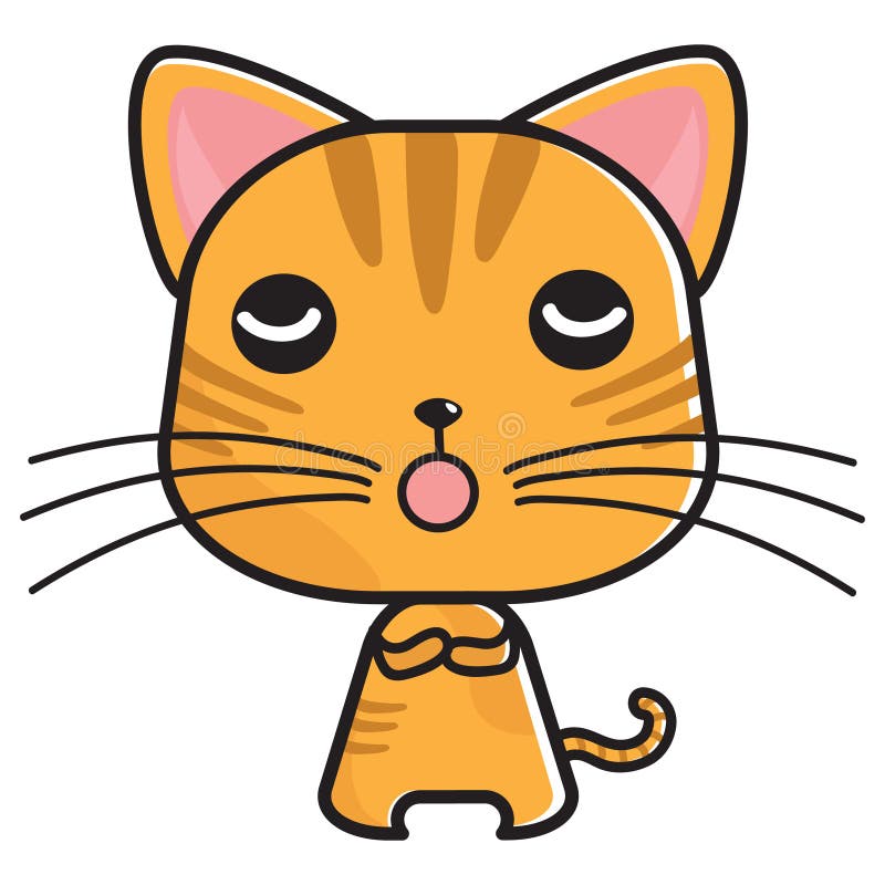 Cat Wondering. Vector Illustration Decorative Design Stock Vector ...