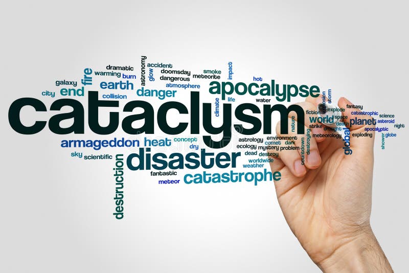 Cataclysm Word Cloud Concept on Grey Background Stock Illustration ...