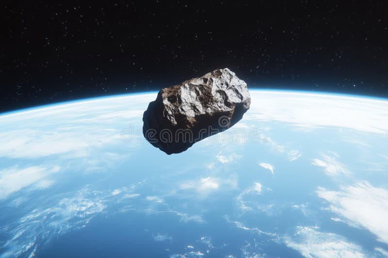 Cataclysmic Asteroid Approaching Earth from Outer Space Perspective ...