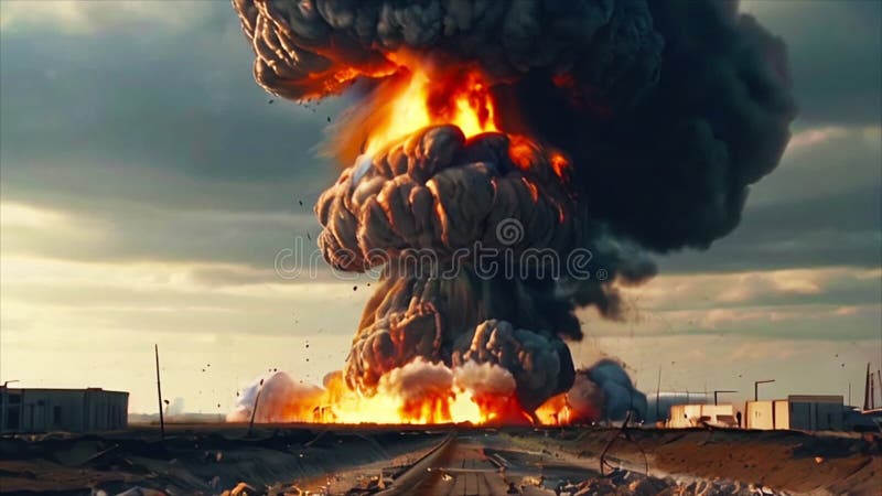 A Cataclysmic Explosion Erupts Dramatically Over an Urban Skyline ...