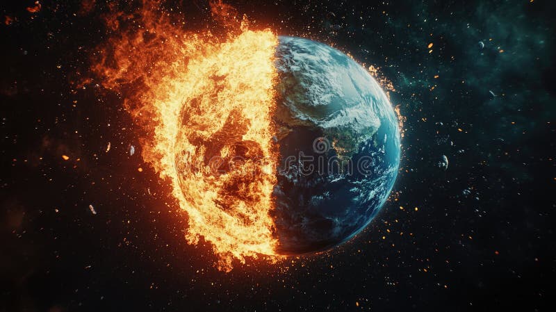 Cataclysmic Planetary Event Stock Image - Image of celestial, space ...