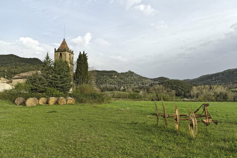 Catalan Typical Rural Landscape in Spain Stock Photo - Image of ...