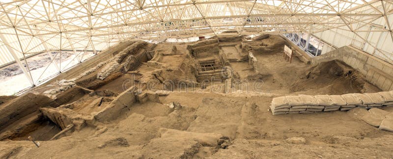 Catalhoyuk in Konya, Turkey. Stock Image - Image of landscape, anatolia ...