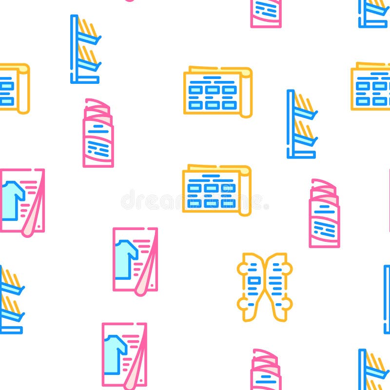 Catalog and Booklet Vector Seamless Pattern Stock Illustration ...