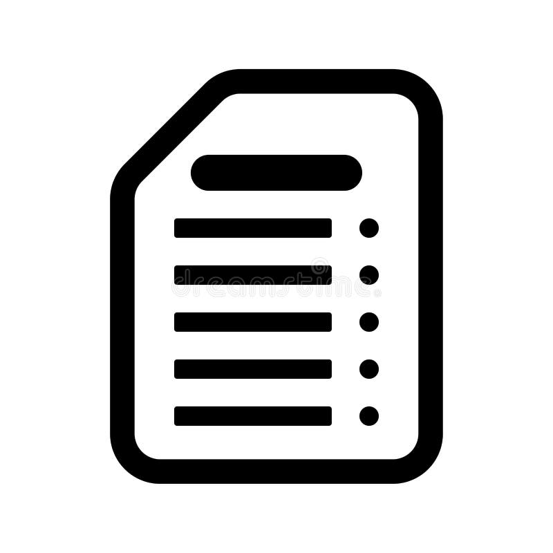 Catalog, Document, List Icon. Black Vector Graphics Stock Illustration ...