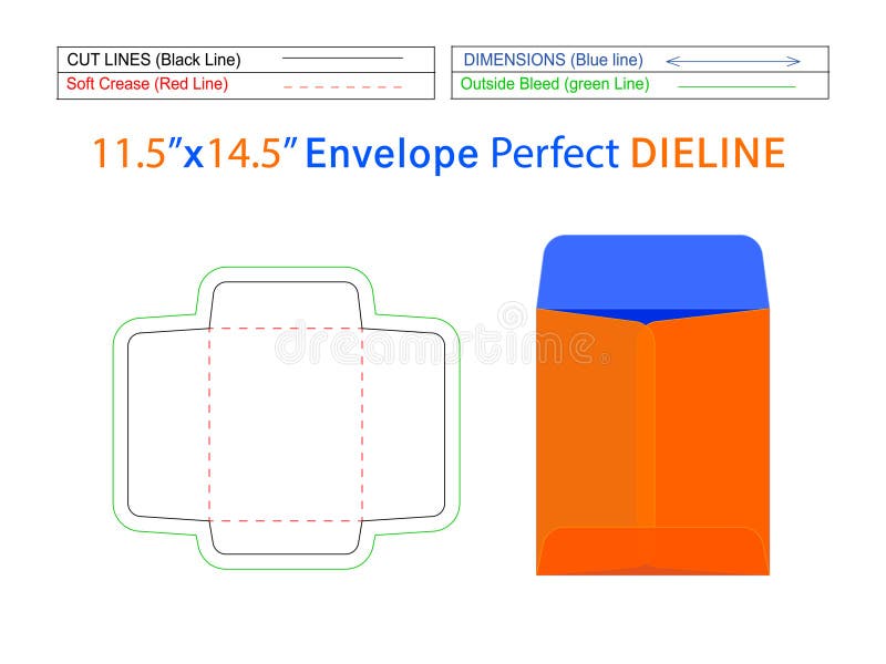 Catalog Envelope or Paper Open End Envelope 11.5x14 Stock Vector ...