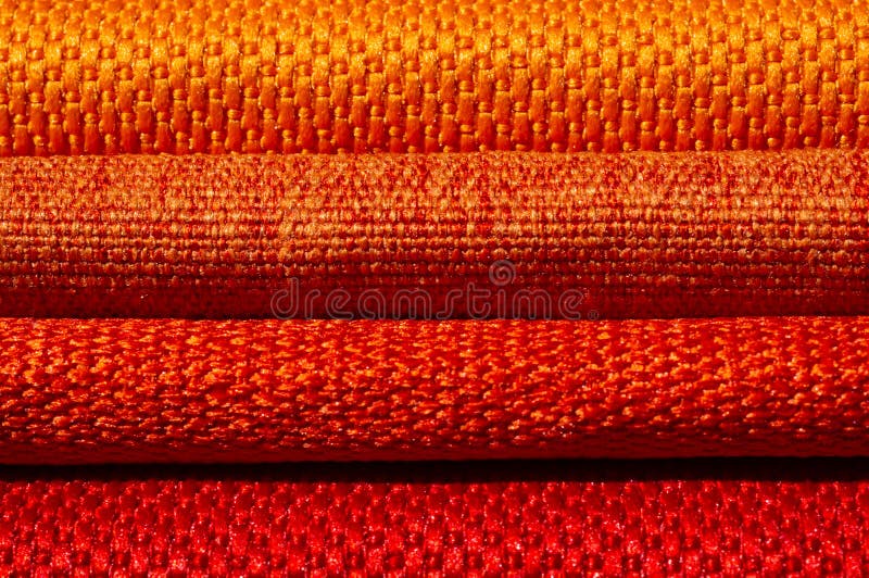Catalog of Fabric in Yellow Orange Shades. Fabric Sample. Industry ...