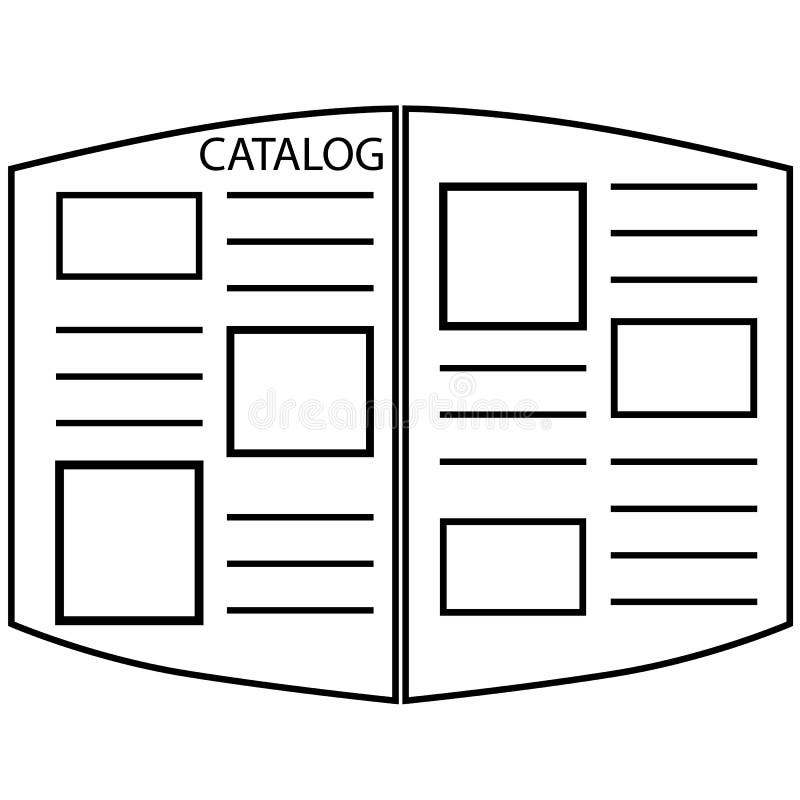 Catalog Icon on White Background. Electronic Catalogs Sing. Catalogue ...