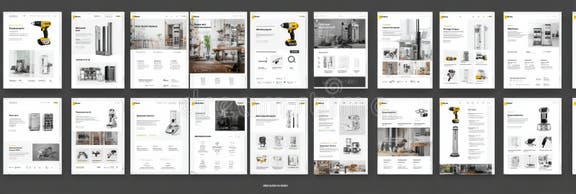 Catalog Layout Showcasing Diverse Hardware Store Products Arranged in a ...