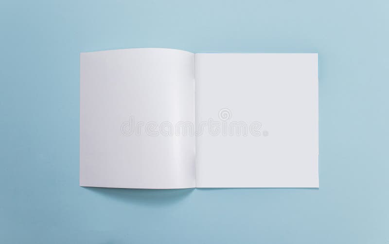 Catalog Mockup, Blue Backdrop, Isolated Background, for Graphic ...