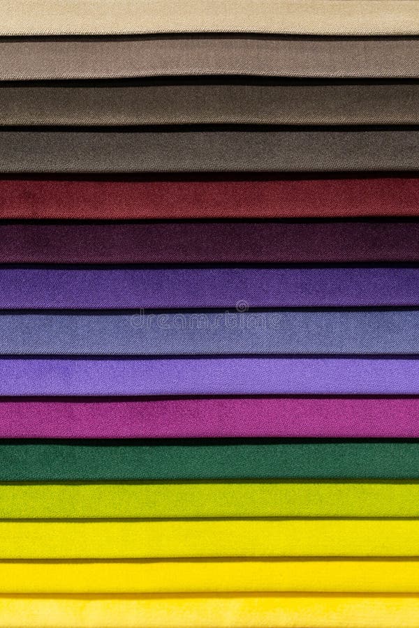 Catalog of Multi-colored Fabric Samples. Textile Industry Background ...