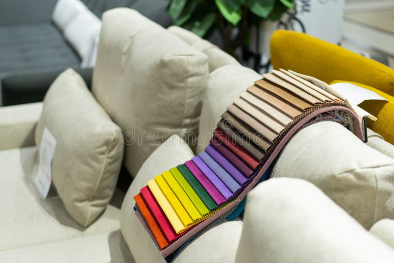 Catalog of Multi-colored Fabric Samples. Textile Industry Background ...