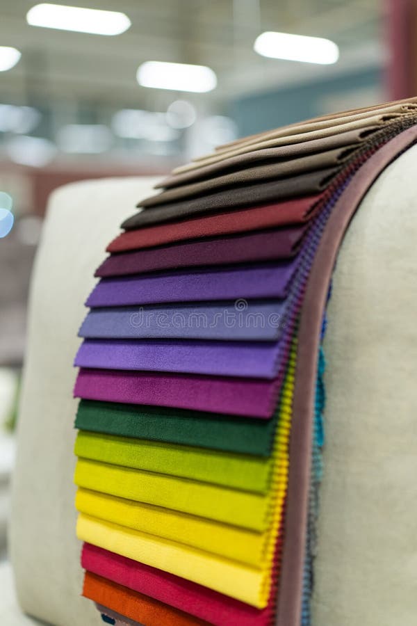 Catalog of Multi-colored Fabric Samples. Textile Industry Background ...