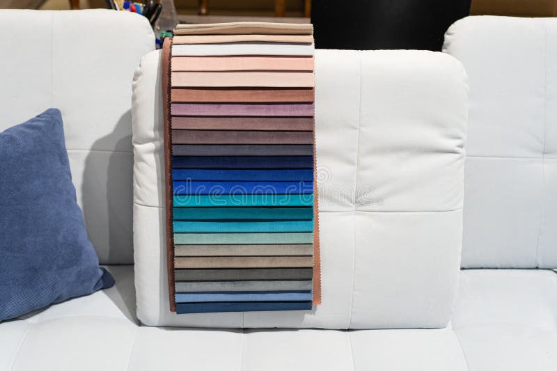 Catalog of Multi-colored Fabric Samples. Textile Industry Background ...