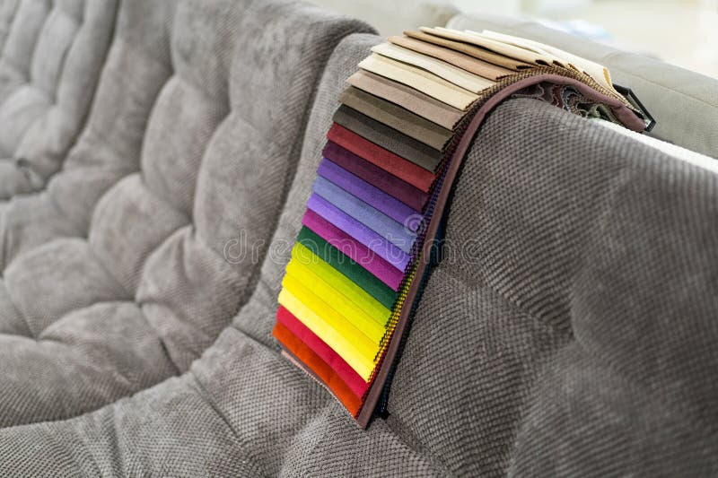 Catalog of Multi-colored Fabric Samples. Textile Industry Background ...